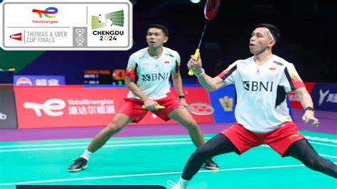 Hasil Piala Thomas Indonesia Vs China Taipe Skor Fajar Rian Vs Lee Yang Wang Chi Lin Rubber