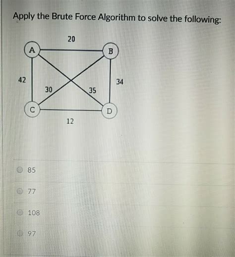 Solved Apply The Brute Force Algorithm To Solve The Chegg