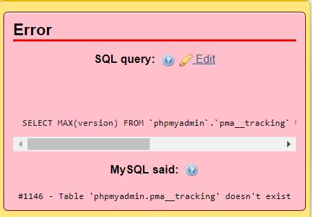 Mysql Can T Export Database From Phpmyadmin Error 1146 Table