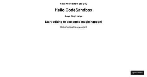 Demo Project Codesandbox