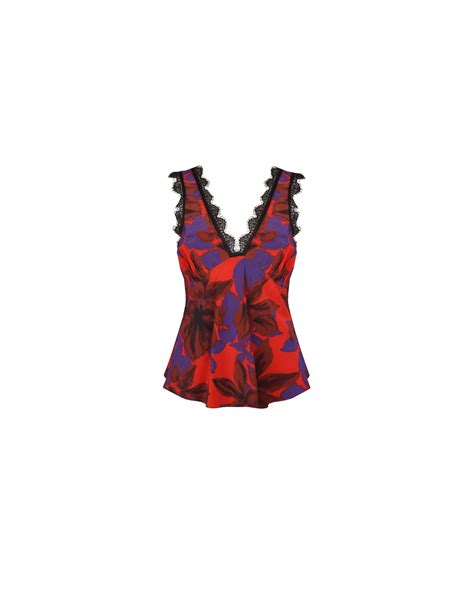 Rosaria Lace Tank Samba Ruby