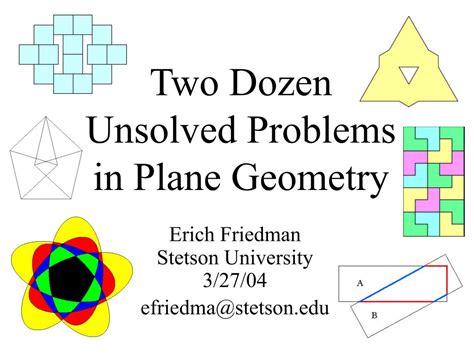 Ppt Two Dozen Unsolved Problems In Plane Geometry Powerpoint Presentation Id 735425