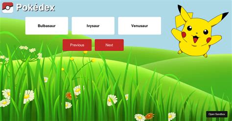 pokeapi js wrapper examples codesandbox