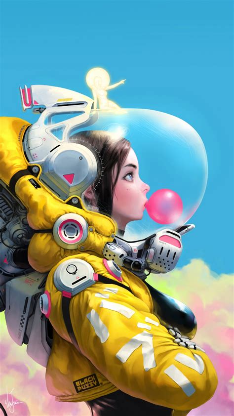 Spacegirl Art K Uhd Wallpaper For Ultrahd Desktop And Tv Smartphone