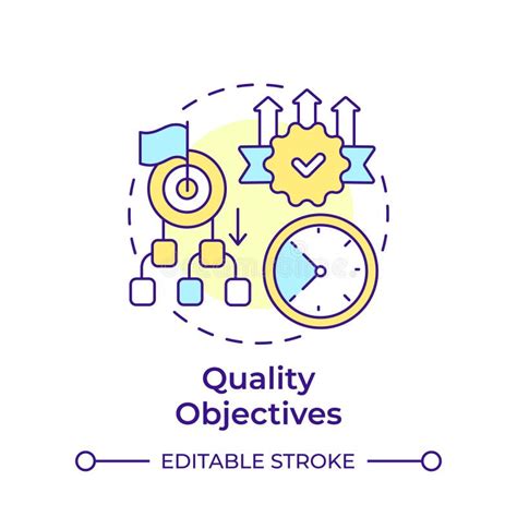 Quality Objectives Multi Color Concept Icon Stock Vector Illustration Of Round Modern 318164267
