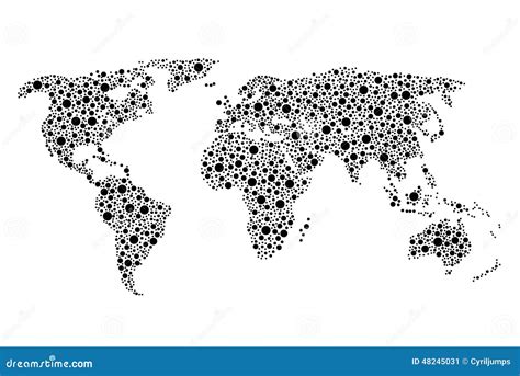 World Map Of Dots Vector Illustration Stock Vector Illustration Of