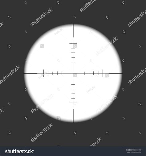 Sniper Rifle Scope Weapon Aim Template Stock Vector Royalty Free