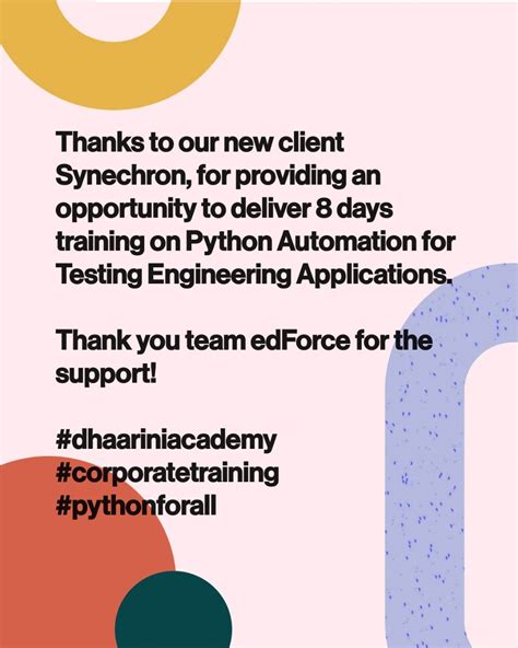 Synechron Dhaariniacademy Corporatetraining Pythonforall Testautomationengineer Prashanth