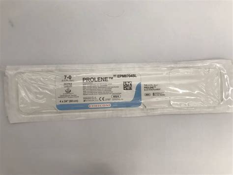 Ethicon Epm8704sl Prolene Blue Monofilament Non Absorbable Suture 7 0