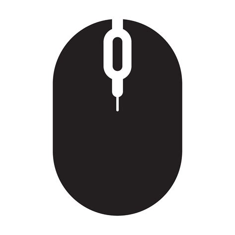 Flat Computer Mouse Vector Icon Isolated On White Background For