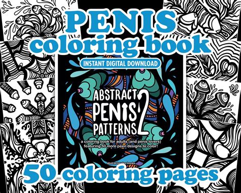 Abstract Penis Patterns 2 Penis Coloring Book 50 Printable Coloring