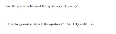 Solved Find The General Solution Of The Equation Chegg