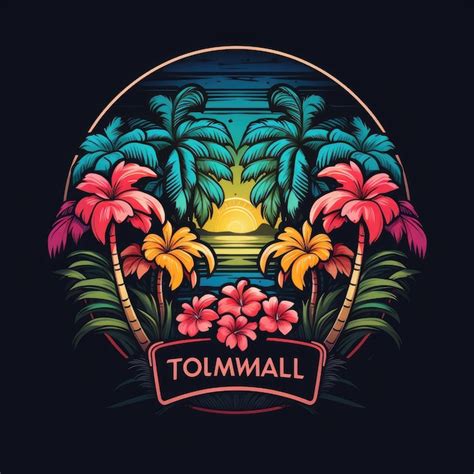 Premium AI Image Paradise Palette A Bold Minimalistic Anime Tropical