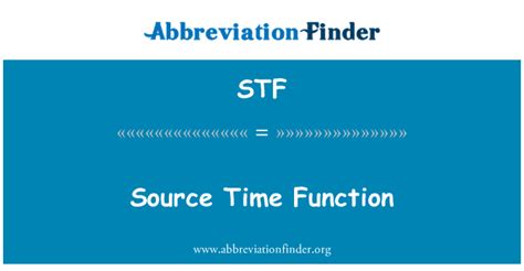 Stf Significa Función De Tiempo De Fuente Source Time Function