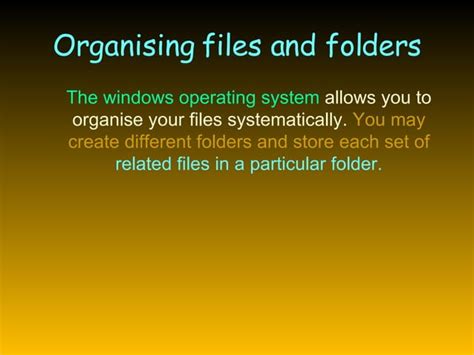 Windows Operating System Ppt