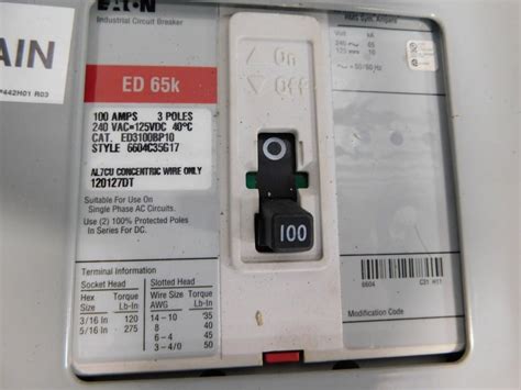 100 Amp Eaton Pow R Line Prlla Panel Board 208y120 Volts 3 Phase 4 Wire For Sale Surplus