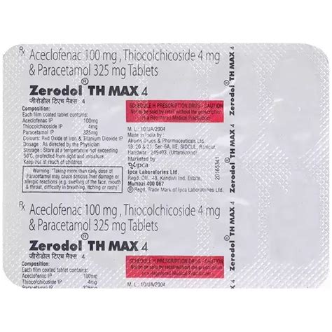 Zerodol Th Max Uses Price Dosage Side Effects Substitute Buy Online