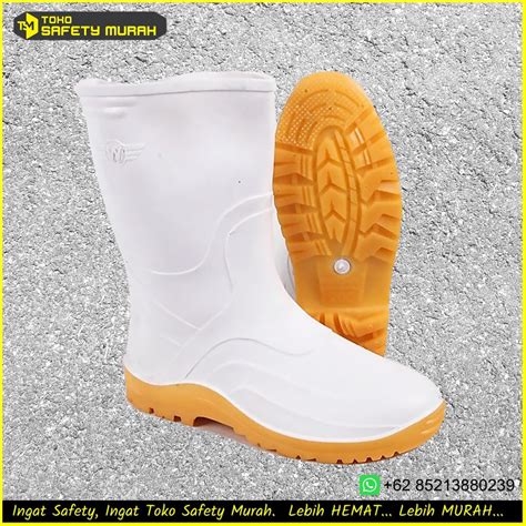 Sepatu Boot Pendek Kuning Boots Karet Lentur Anti Air Antislip Apd