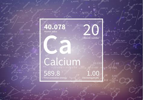 Premium Vector Calcium Chemical Element With First Ionization Energy