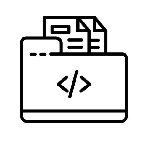 Premium Vector Coding Folder Icon