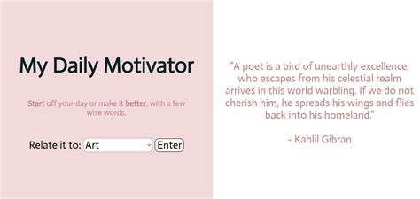 GitHub Coding Jn Daily Quote Generator Choose A Category That You