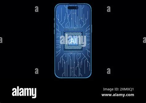 Smartphone With AI Animation Artificial Intelligence And Smartphone