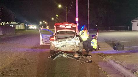 Officers Impaired Driver Rear Ends Gastonia Police Car