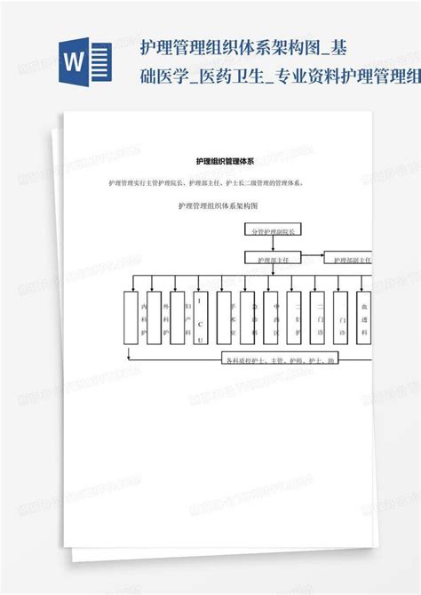 护理管理组织体系架构图 基础医学 医药卫生 专业资料 护理管理组织体 Word模板下载 编号lbeekzvy 熊猫办公