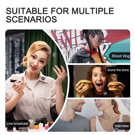 USB C Type C Wireless Lavalier Button Microphone With Magnetic Suction Back Clip Design