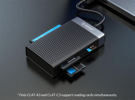 Buy The Orico 4 In 1 Usb C Multi Card Reader Cl4t C3 Bk Bp Online