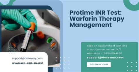 Protime Inr Test Warfarin Therapy Management Doseway