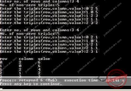 C Program For Addition Of Two Sparse Matrices Just Tech Review