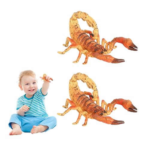 Bestsky 2pcs Fake Bugssimulated Scorpion Plastic Bugsrich Exterior