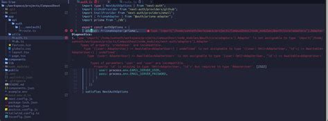 Need Help To Solve This Type Error Getting Type Error In Nextauth Adapter Theos Typesafe Cult