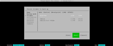 Veeam Agent Linux 30 Installation For Btrfs