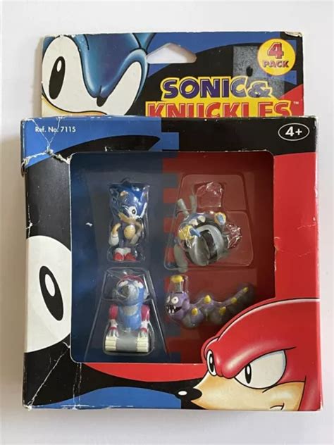 Rare Sega Sonic And Knuckles Tomy 1994 Plush Figure Figurine Set Badniks