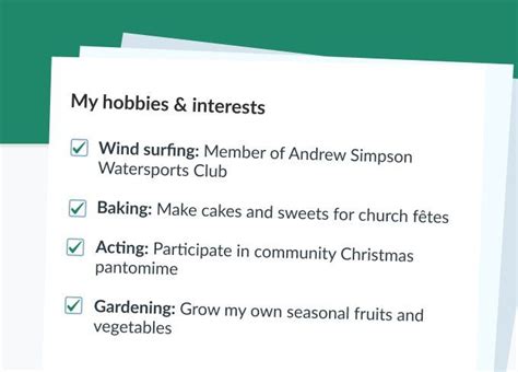 Hobbies And Interests For A Standout Cv