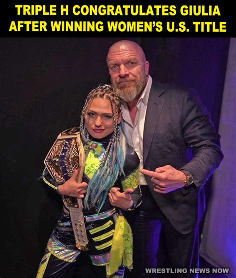 Wrestling Triple H Congratulates Giulia After Winning Womens Us