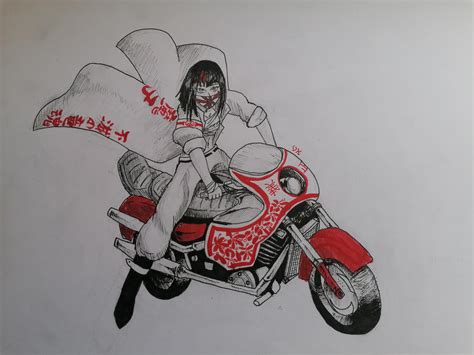 Spider Liliy Biker Drawing I Made For A Project R Animesketch
