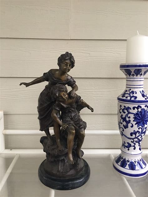 Bronze Bust Figure Statue Victorian Nymph Lovers 17 X Etsy