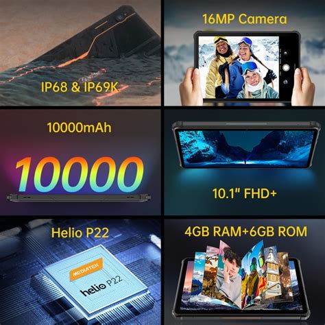 Oukitel Rt1 Ip68 And Ip69k Rugged Tablet 10000mah Big Battery 101 Fhd