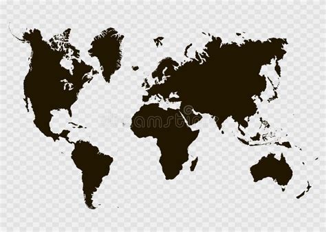 The World Map Gray Background Vector Illustration Stock Vector