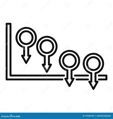 Regression Chart Icons Set Vector Color Stock Photo Cartoondealer