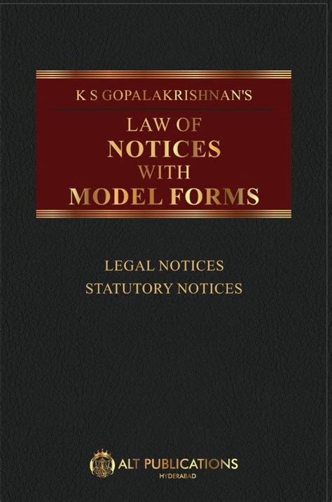 Law Of Notices Civil Criminal Company Taxation And Labour With