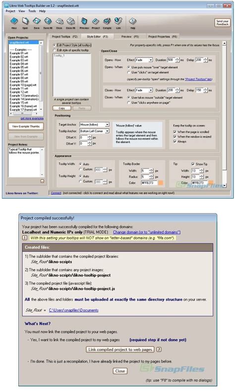 Likno Web Tooltips Builder скачать для Windows на русском