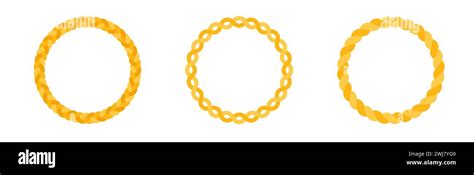 Braid Circle Golden Frame Round Braided Ring Twisted Rope Stock
