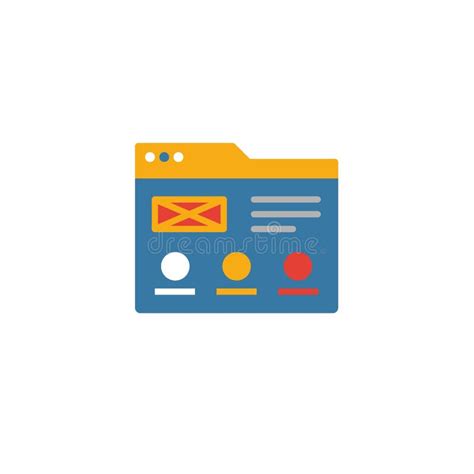 Wireframe Icon Simple Flat Element From Design Ui And Ux Collection Stock Illustration