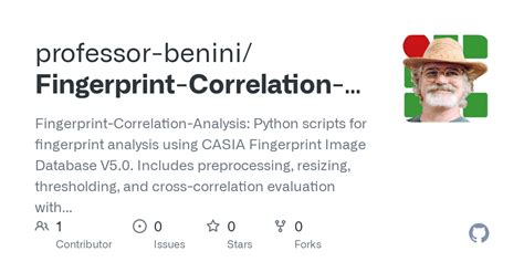GitHub Professor Benini Fingerprint Correlation Analysis Fingerprint