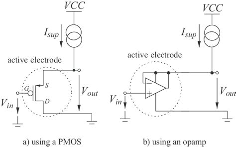 4 Principle Of An Active Buffer Electrode Biased By A Current Source Download Scientific