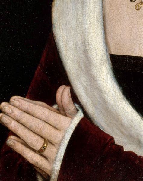 Detail From Portrait Of Maria Portinari By Hans Memling Ca 1470 In